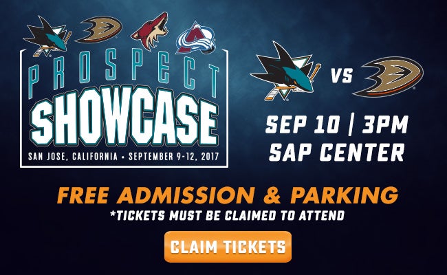 Prospect Showcase: Sharks vs. Ducks | SAP Center